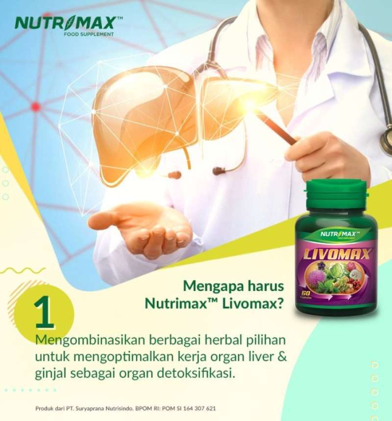 Promo Nutrimax Livomax 30 Capsul - Nutrisi Kesehatan Liver Dan Ginjal ...