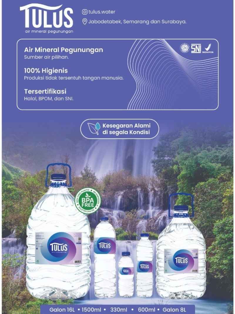 Jual Air Mineral Tulus Botol 330ml 1 Dus (isi 24pcs) Di Seller Vexa's ...