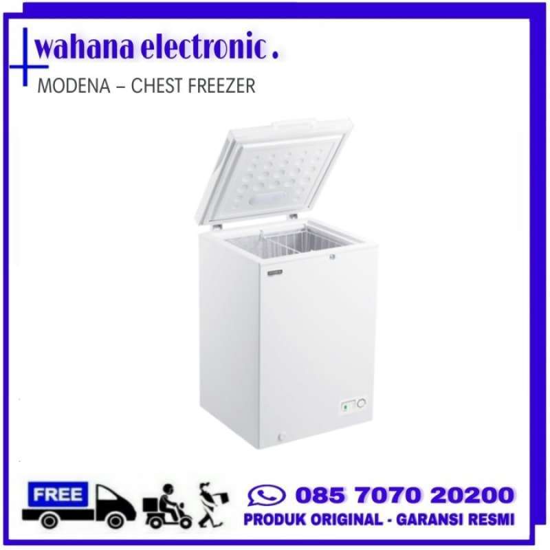 Promo Modena Md0107w Md0107 W Chest Freezer Box Modena 100 L Md-0107w ...
