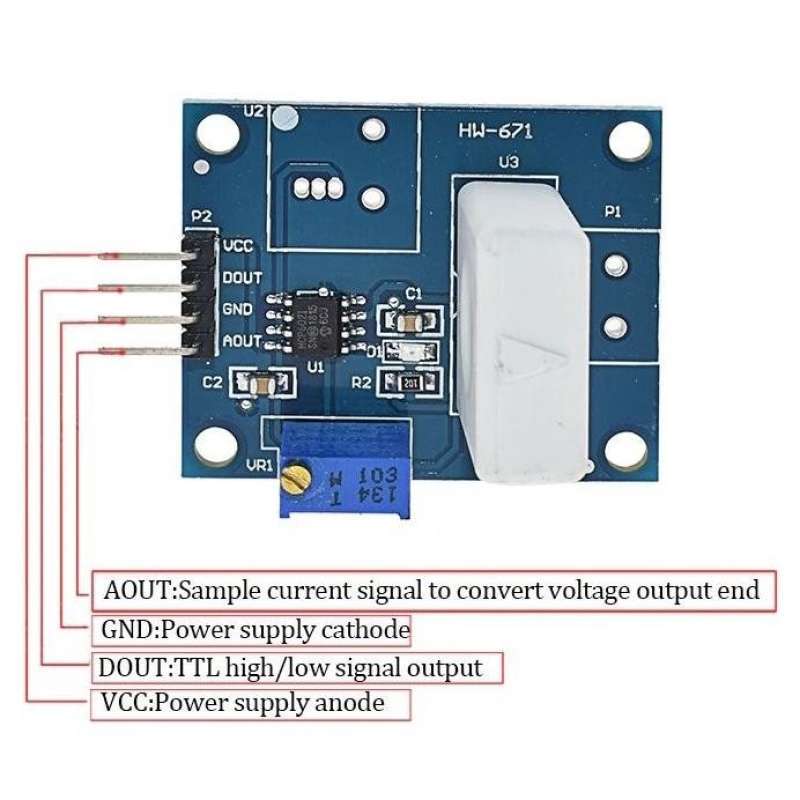 Jual Ready ~ Wcs1700 Sensor Arus Ac Dc Hall Current Max 70a Analog & Di Seller Rumix ...