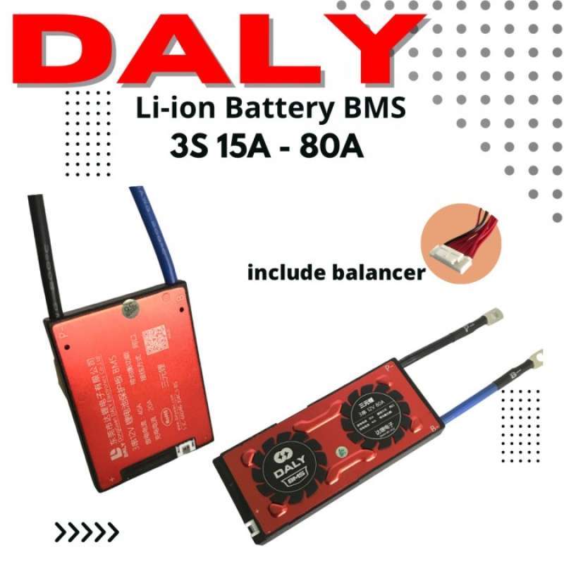 Jual Daly Bms 3s 12v Li-ion 15a, 20a, 30a, 40a, 50a, 60a, 80a, - 40a Di ...
