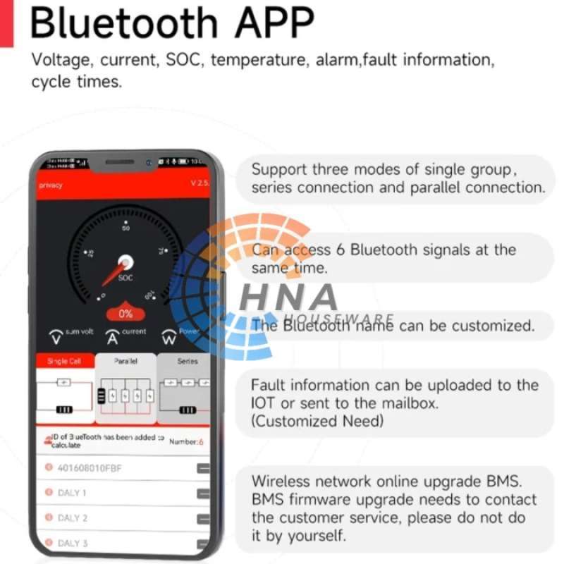 Jual Smart Bms Daly Lifepo4 4s 8s 15s 16s 20s 24s 60a 100a Baterai Lifepo4 - Smart 15s 100a Di ...