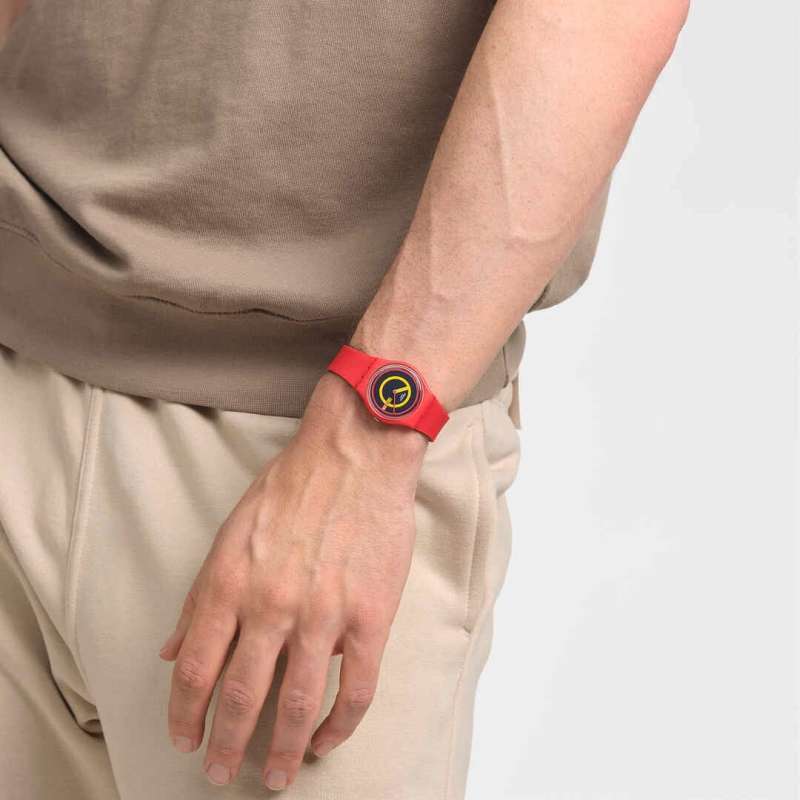 Promo Swatch So28r702 Concentric Red Jam Tangan Wanita Analog Original ...