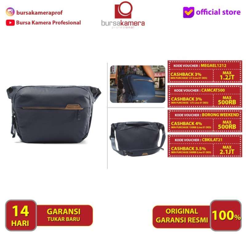 Promo Peak Design 6l Everyday Sling V2 6l Midnight Original Resmi Segel ...