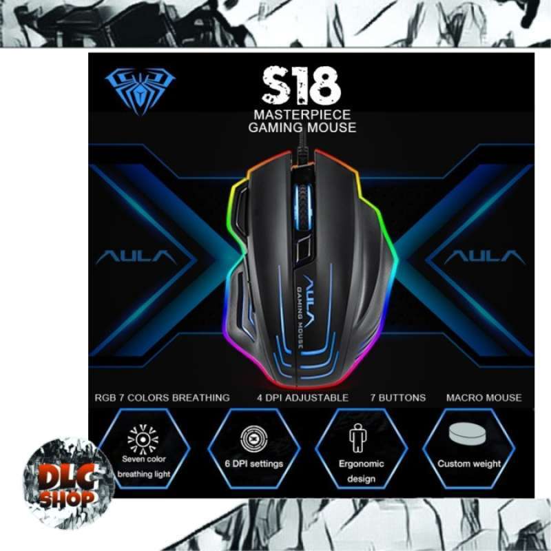 Promo 100% Produk Ori Aula S18 Gaming Mouse Rgb Led - Sensor Sunplus ... Promo 100% Produk Ori Aula S18 Gaming Mouse Rgb Led - Sensor Sunplus ...