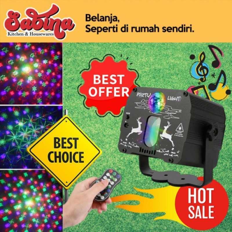 Promo Lampu Led Proyektor Laser Lighting Panggung Dj Party Club Rgb Usb ...