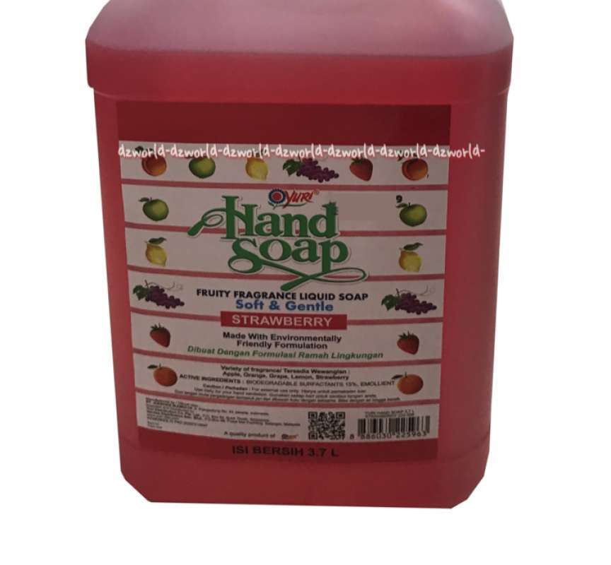 Jual Yuri Hand Soap 3.7l Anti Bakteri Aroma Strawberry Apple Lemon ...