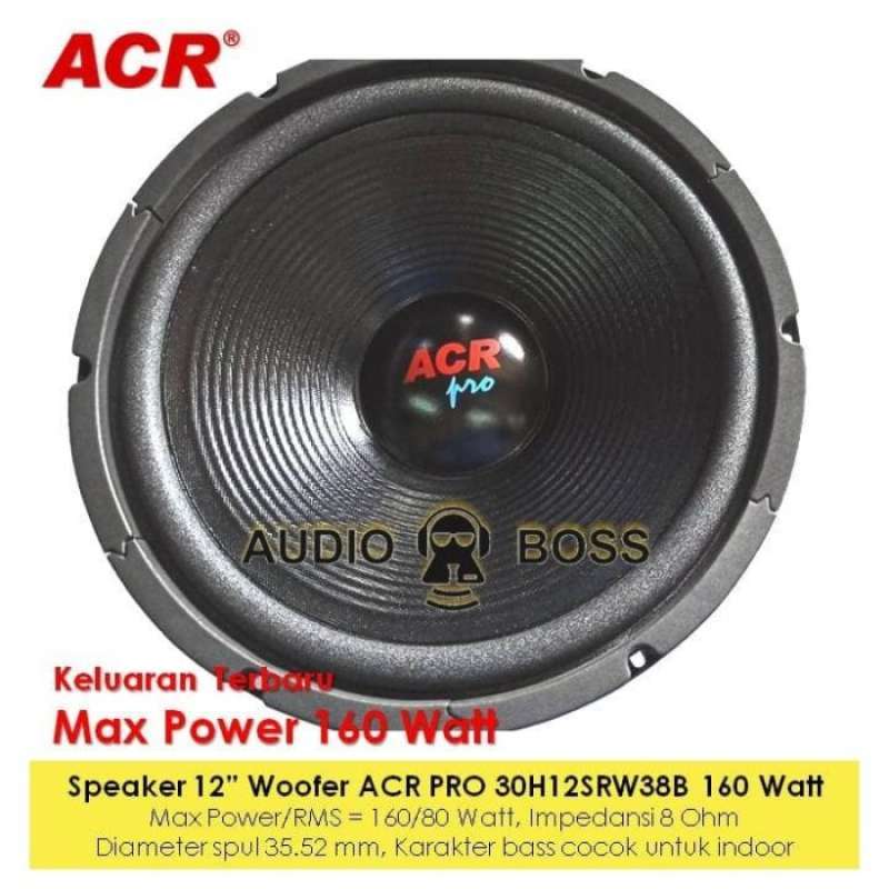Jual Speaker 12 Inch Woofer Acr Pro 500 Watt / Speaker Woofer 12 Acr ...