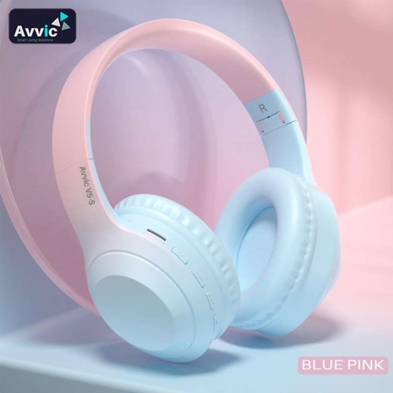 Jual Avvic V5-s Wireless Headphone Bluetooth Gradient Color Headset ...