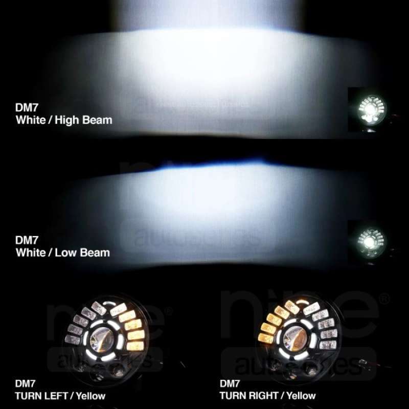 Promo Luminos Daymaker Led 5.75 Inch 9 Mata Lensa High Low Super Terang ...