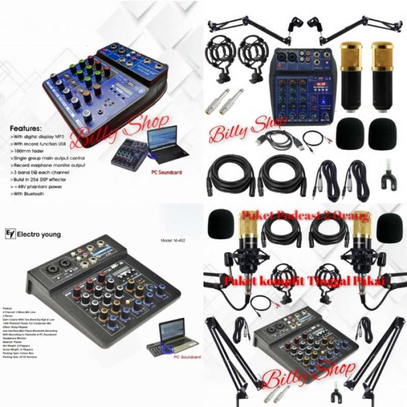 Promo Paket Podcast 2 Orang Paket Soundcard Bisa Record Ke Laptop Dan ...