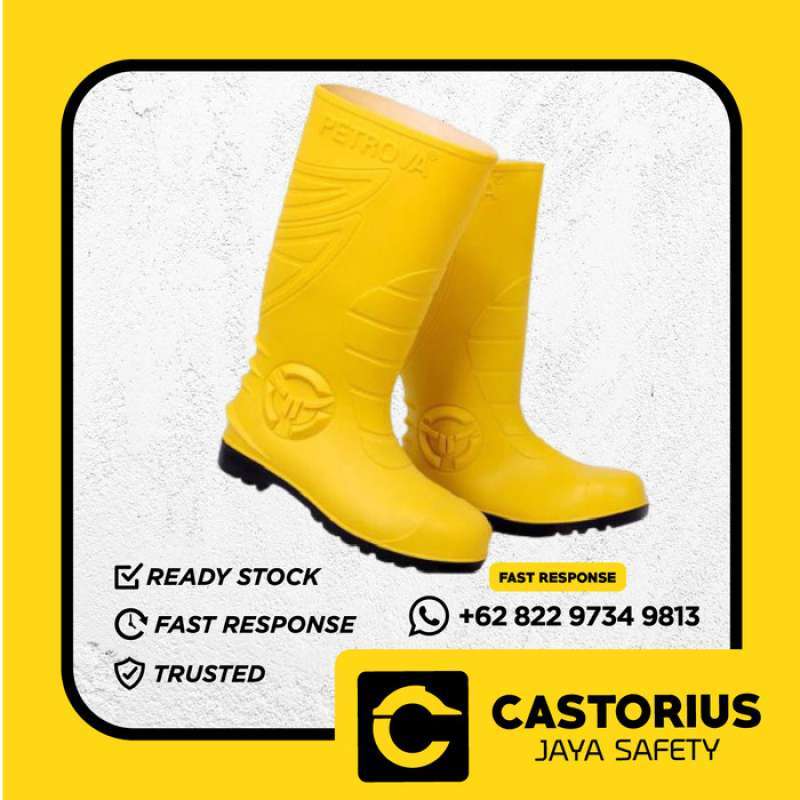Promo Sepatu Boot Petrova / Safety Boots Steel Pvc - 40 Diskon 50% Di ...