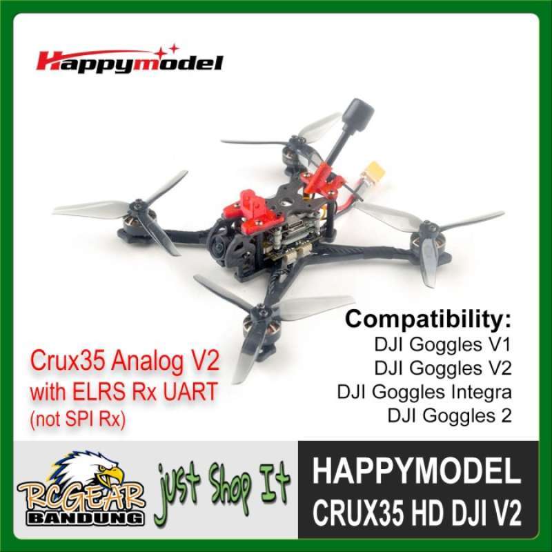 Jual Happymodel Crux35 V2 Hd 4s Micro Freestyle Fpv Racing Drone Elrs ...