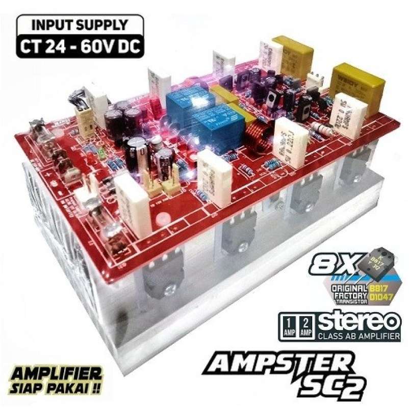 Jual Kit Power Amplifier Stereo Ampster Sc2 Sc-2 2x200w 400watt Herk ...