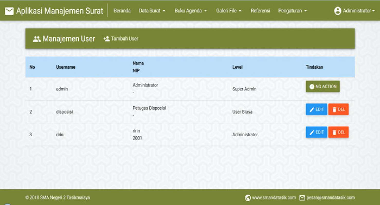 Jual Program Aplikasi Arsip Surat Masuk Dan Surat Keluar Berbasis Web Di Seller Noelle ...