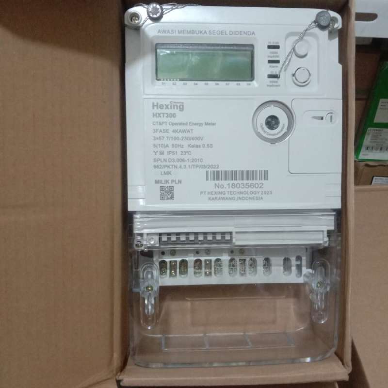 Jual Kwh Meter Hexing Hxt300 5(10)a 3phase 4kawat 3x57.7/100-230/400v ...