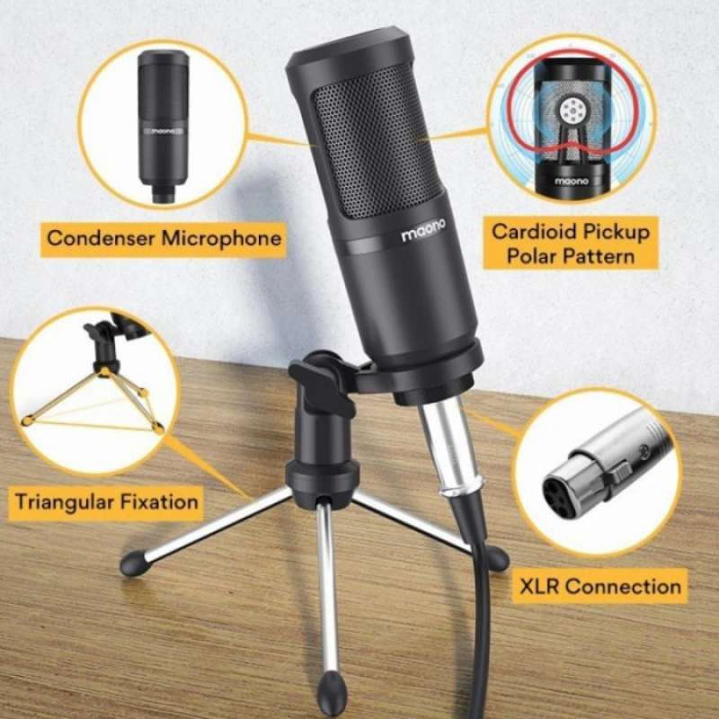 Promo Maono Au-pm360tr Condenser Kit Xlr Recording Mic Free Stand Diskon 23% Di Seller Melodiya ...
