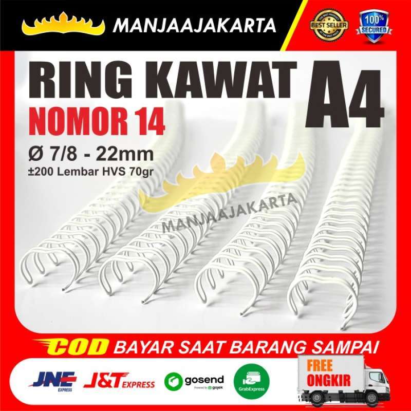 Promo Kawat Spiral 7/8putih - A4 Ring Kawat Jilid Spiral Murah Diskon ...