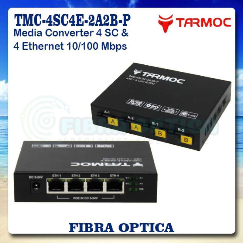 Promo Media Converter 4 Sc 4 Lan | Ethernet Fiber Switch 4 Fo 4 Lan 10/ ...