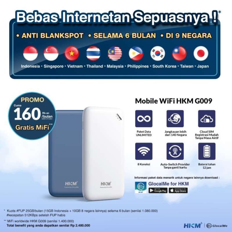 Promo Mifi Un Hkm Glocalme G009 Modem Wifi 4g Unlock All Operator Diskon 23% Di Seller ...
