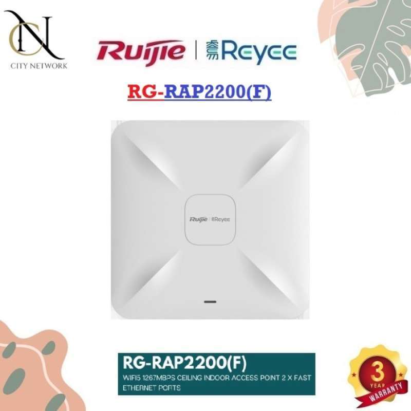 Promo Ruijie Rap2200f Rap-2200f Rap2200 Ac1300 Dualband Ceiling Access ...