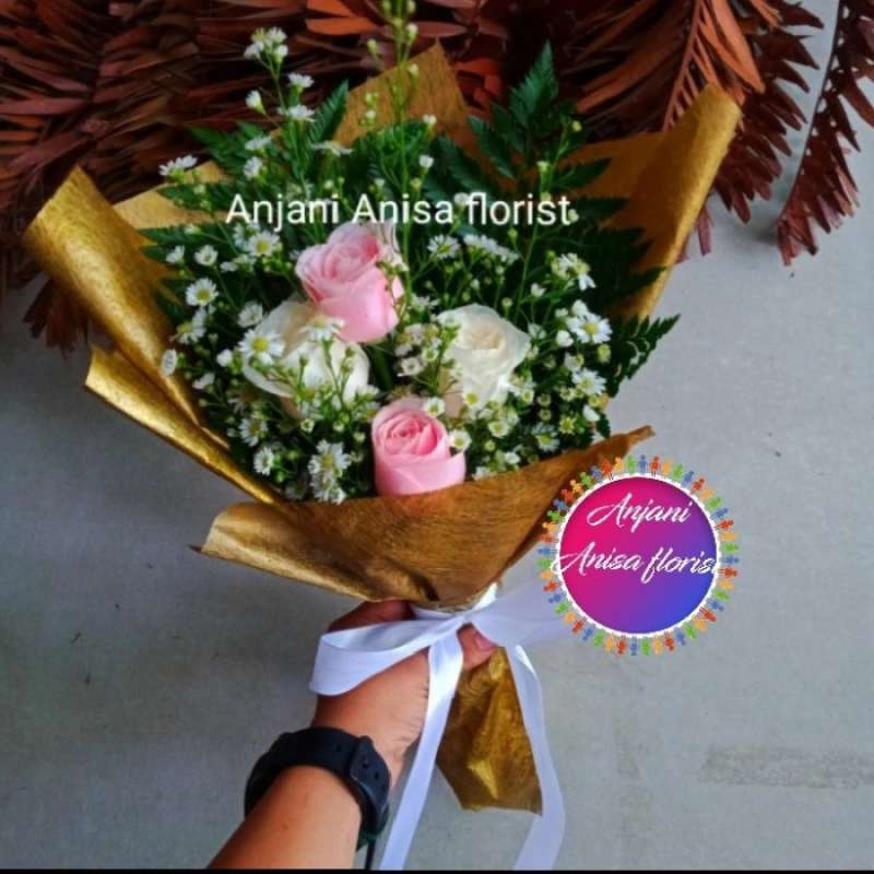 Promo Bunga Buket Mawar Asli/kado Anniversary/kado Wisuda/kado Ulang ...
