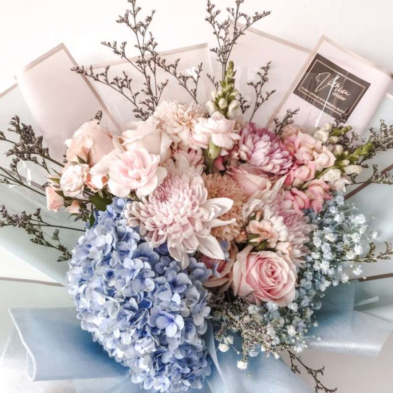 Promo Cotton Candy Bouquet - Buket Bunga Hydrangea Mix Wisuda Birthday ...