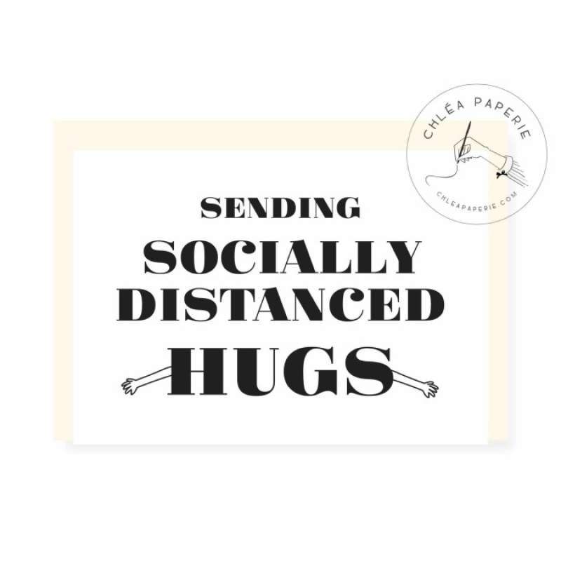 Promo Greeting Card / Friendship / Socially Distanced Hugs / Kartu ...