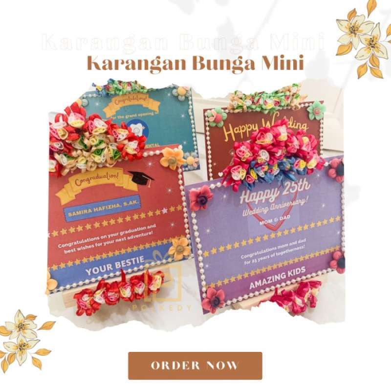 Promo Karangan Bunga Mini By Polkedy | Kado Wisuda | Kado Ultah Diskon ...