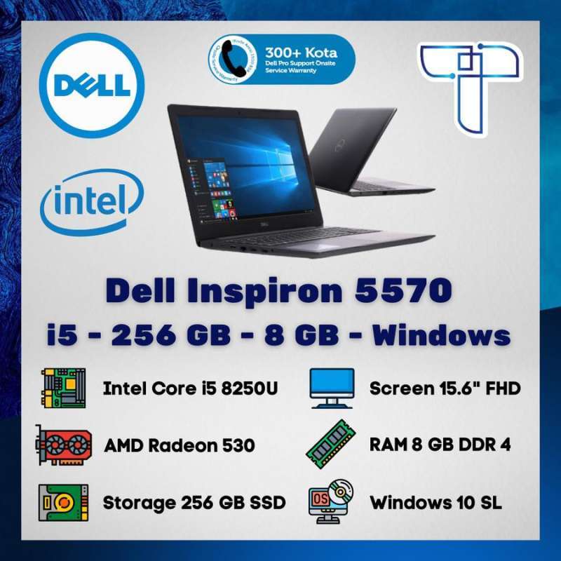 Jual Laptop Notebook Dell Inspiron 15 5570 - I5 - 256 Gb - 8 - Win - 8gb - 256gb + 1tb Hdd Di ...