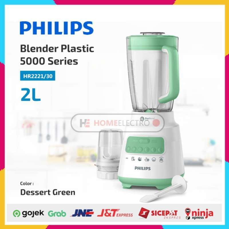 Promo Philips Blender 5000 Series 2l Plastic - Dessert Green Hr2221/30 ...
