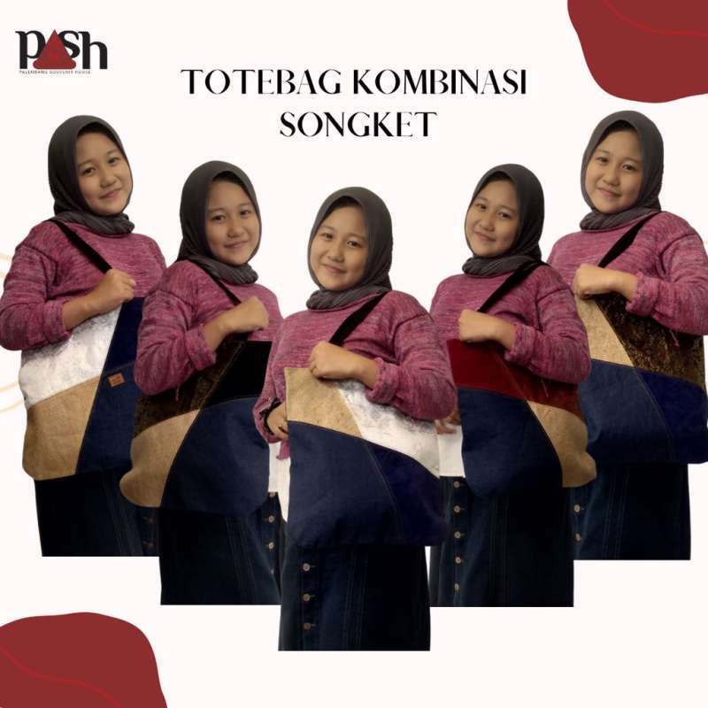 Jual Songket Pash - Tote Bag Kombinasi Songket Khas Palembang Berbagai ...