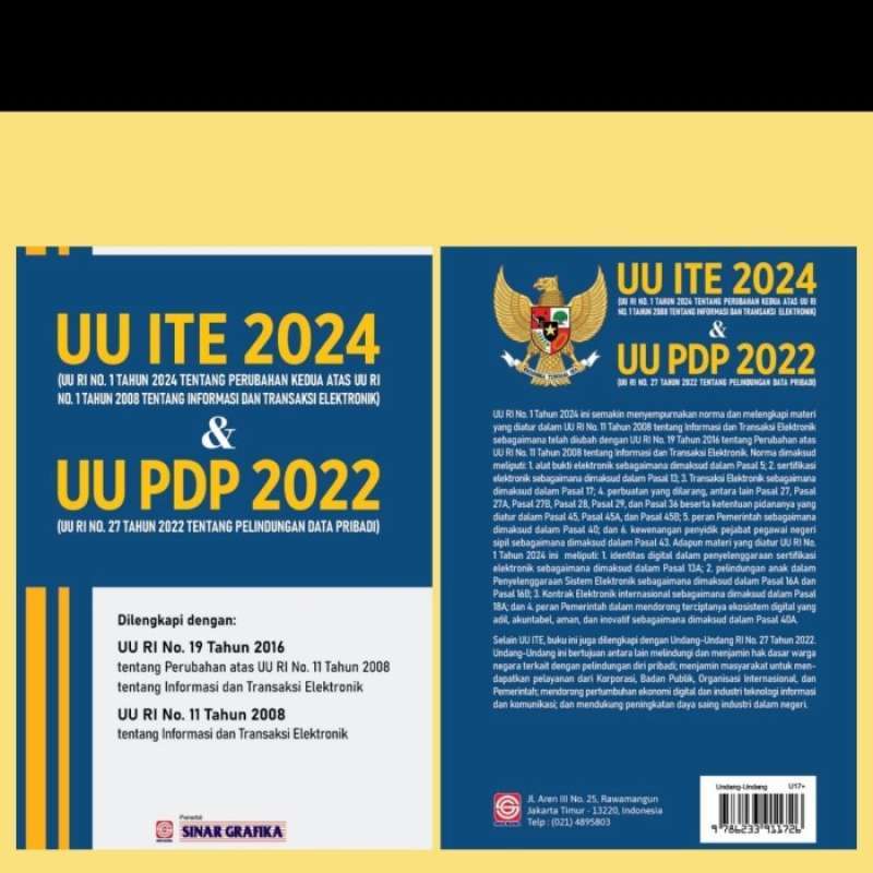 Jual Undang Undang Ite 2024 Uu Pdp 2022 Di Seller Noelle - Cengkareng ...