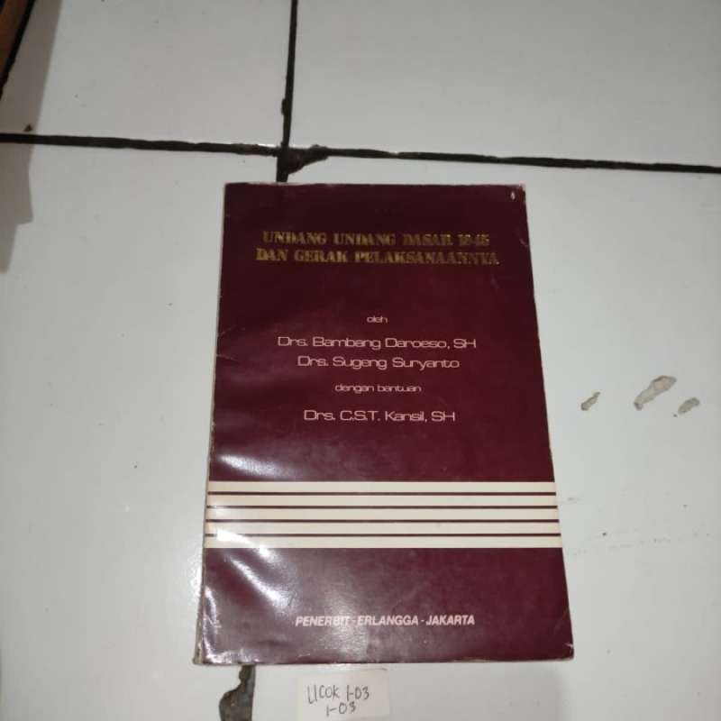 Jual Buku Undang-undang Dasar 1945 Dan Gerak Pelaksanaannya Di Seller ...