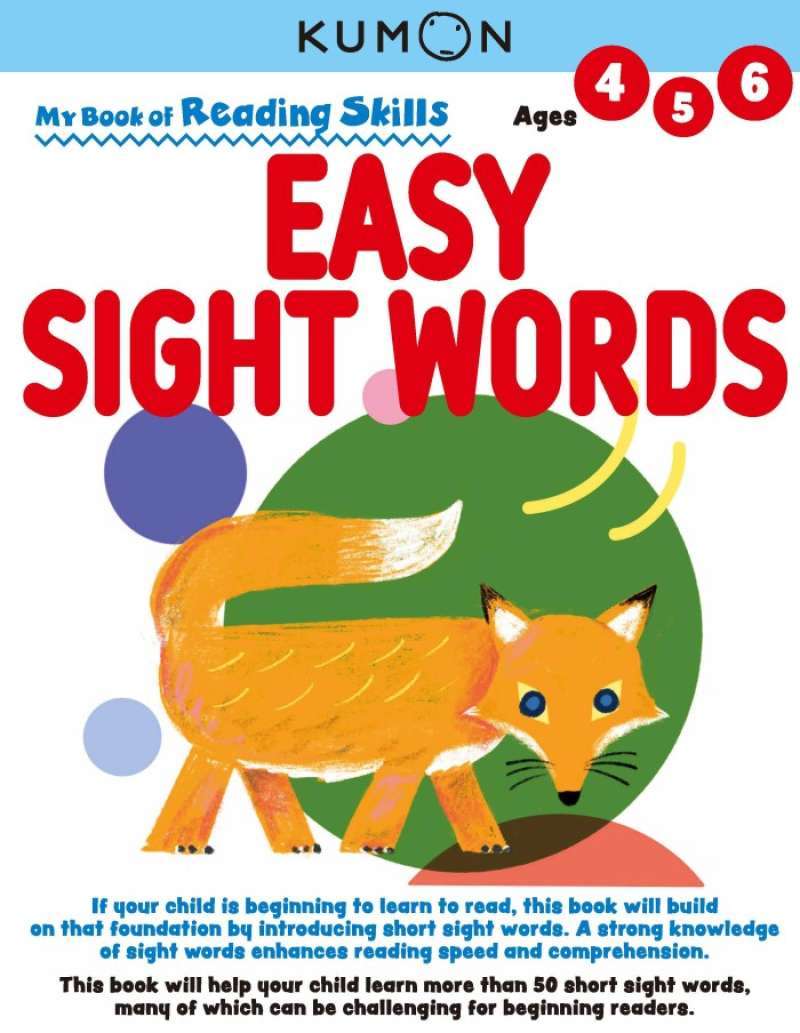 Jual Buku Anak - Kumon - My Book Of Reading Skills: Easy Sight Words Di ...