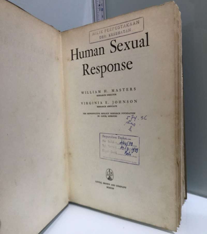 Jual Koleksi Buku 1966 Human Sexual Response William H Masters Di ...