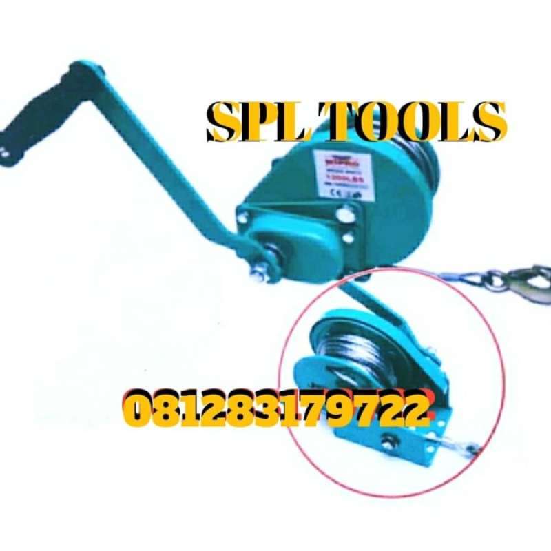 Promo (spl)katrol Manual Berikan Alat Derek Hand Winch Wipro 1200 Lbs ...