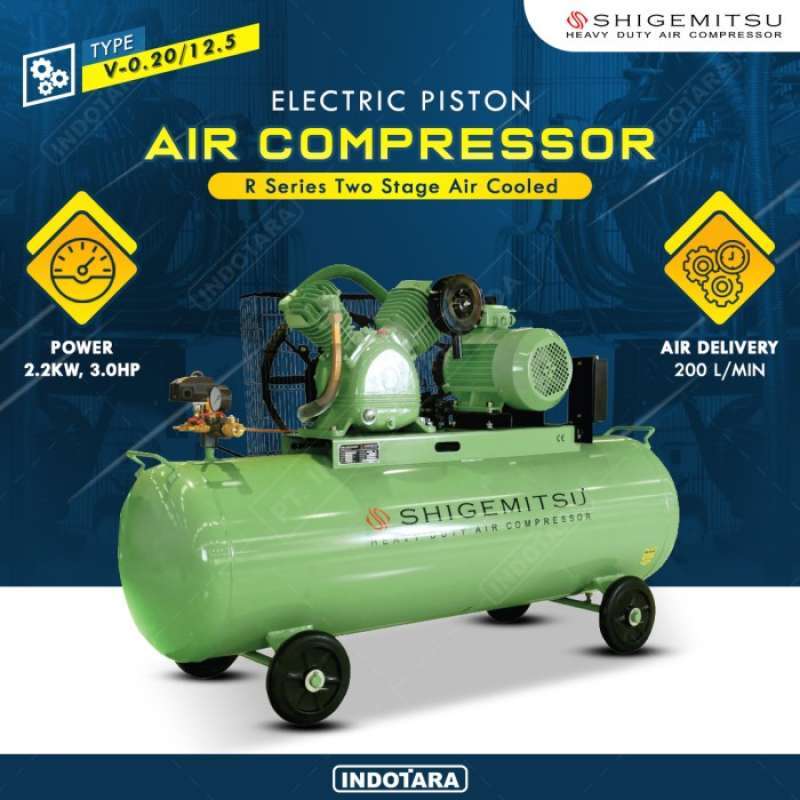 Promo Kompresor Angin Listrik 3hp / 12 Bar 100l Shigemitsu Diskon 33% ...