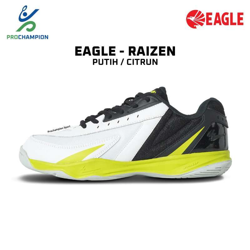 Promo New ! Sepatu Badminton Shoes Eagle Raizen Putih Citrun - 40 Diskon 20% Di Seller ...