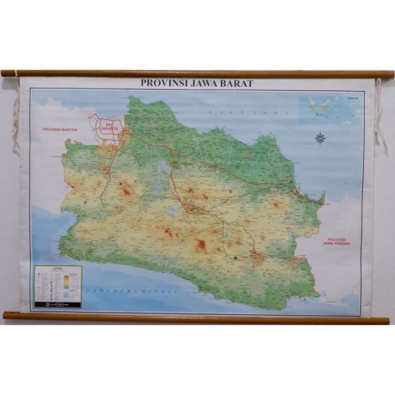 Jual Peta Provinsi Jawa Barat (peta Dinding) Di Seller Noelle ...