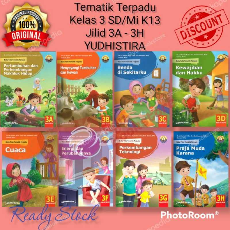 Jual Buku Tematik Terpadu Kelas 3 Sd/mi K13 Jilid 3a - 3h Yudhistira Di ...