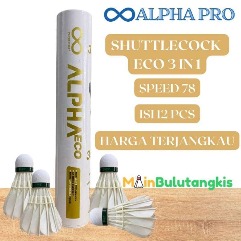 Jual Shuttlecock Badminton Alpha Pro Eco 3 In 1 Original Di Seller Gd ...