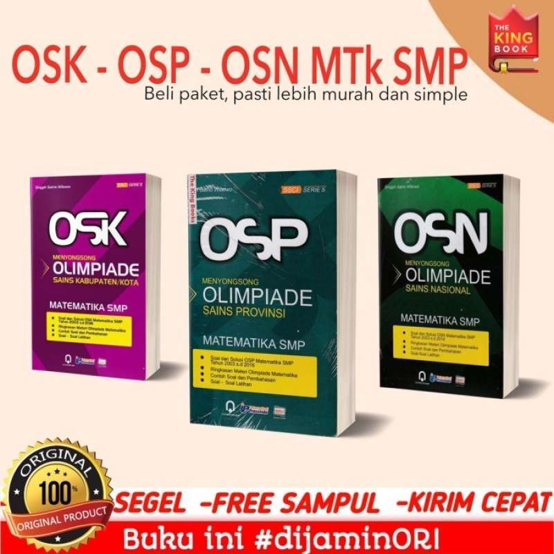 Jual Paket 3 Buku Osn Osp Osk Matematika Smp Mtk Smp Olimpiade Sains Di Seller Hachi ...