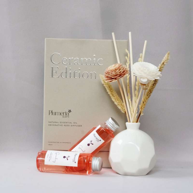 Jual Plumeria Scent Ceramic Reed Diffuser - Senandung (lavender & Ylang ...