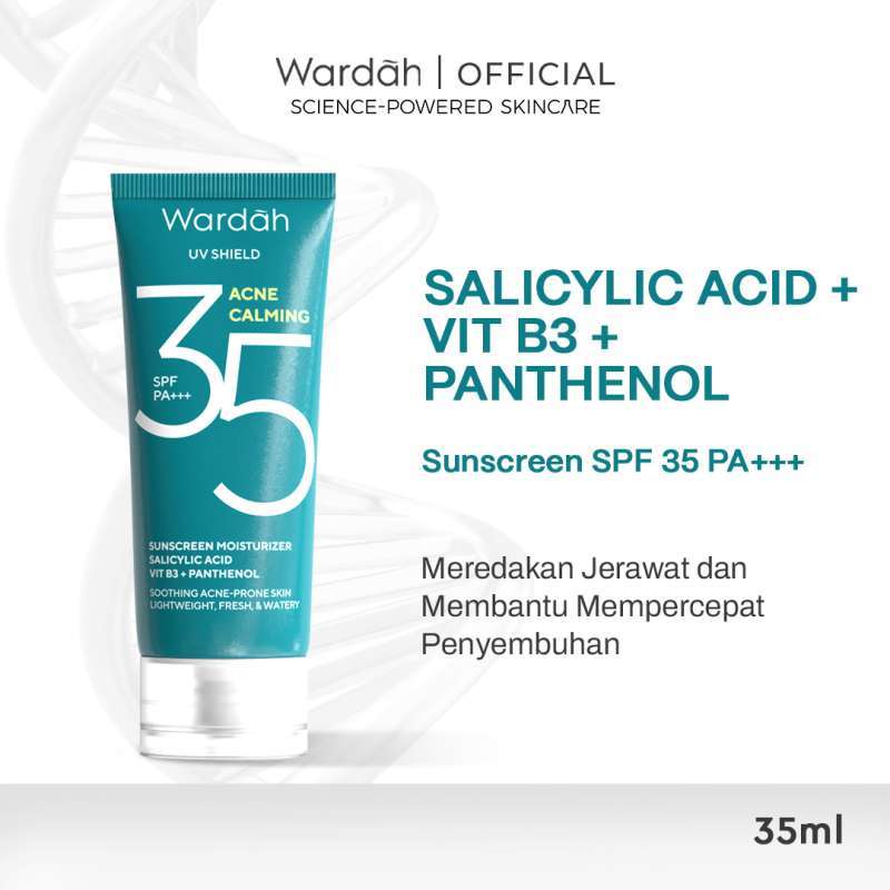 Promo New! Wardah Uv Shield Acne Calming Sunscreen Moisturizer Spf 35 Pa+++ Diskon 15% Di Seller ...