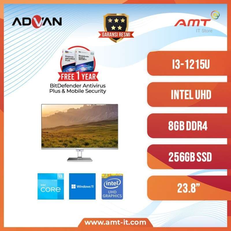 Promo Advan Aio One Pc I3-1215u 8gb 256gb Ssd Win 11 23.8 60hz Diskon 17% Di Seller Amt It ...