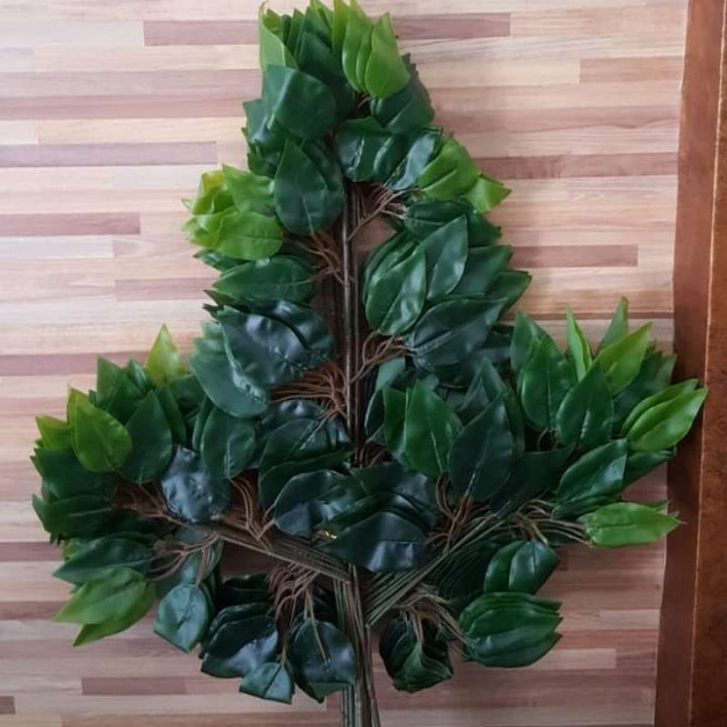 Promo 100% Produk Ori Daun Palsu Artificial , Daun Beringin Palsu Hijau ...