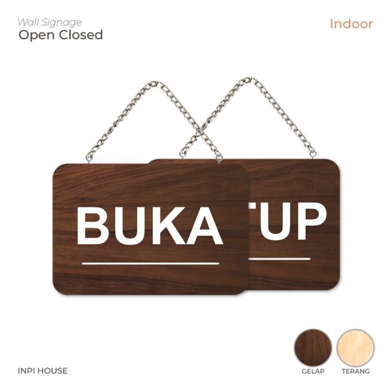 Jual Papan Tanda Buka Tutup Toko - Buka Tutup Wall Decor - Sign System ...