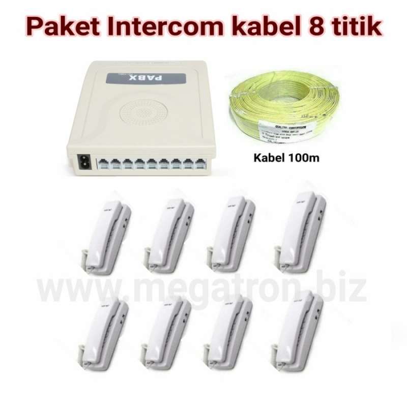 Promo Paket Intercom Pakai Kabel 8 Channel (pemasangan Sangat Mudah ...
