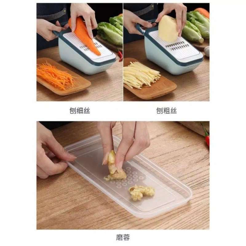 Jual Parutan Banyak Kegunaan Multi Fungsi 5 In 1 Pemotong Sayuran ...